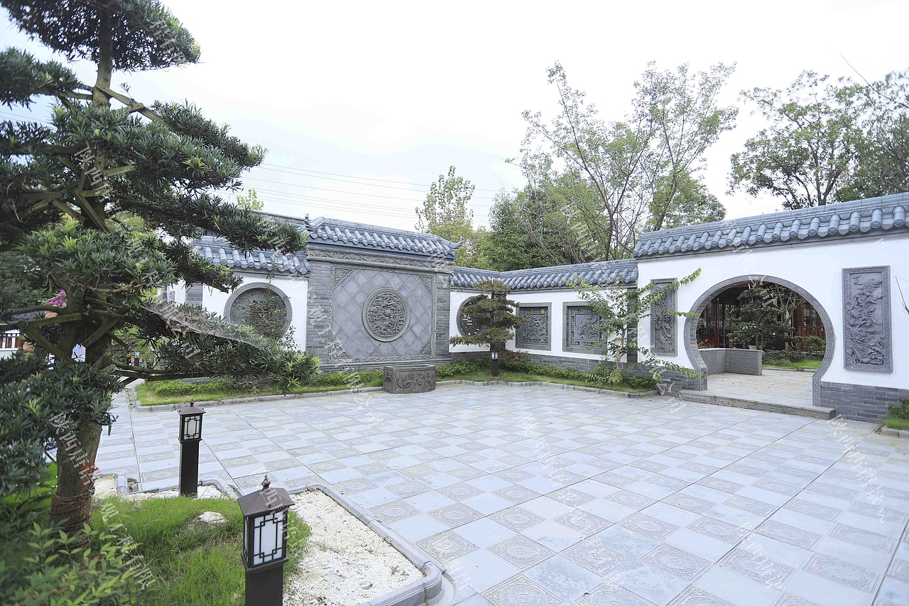 中式园林院落别墅景观设计_tyzd-站酷ZCOOL