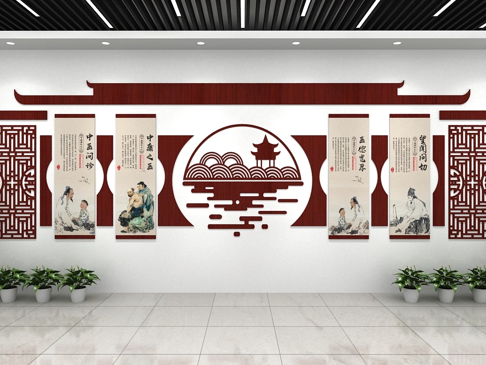 中式文化墙_皮卡丘TANG-站酷ZCOOL