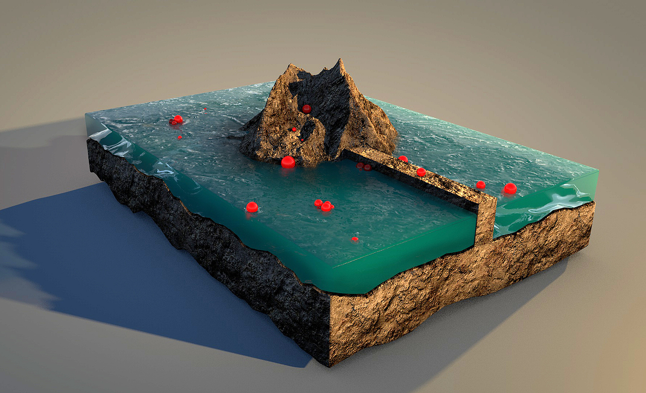 Isometric 立体 等距 海洋 抽象 三维 场景 _Ralph_liu-站酷ZCOOL