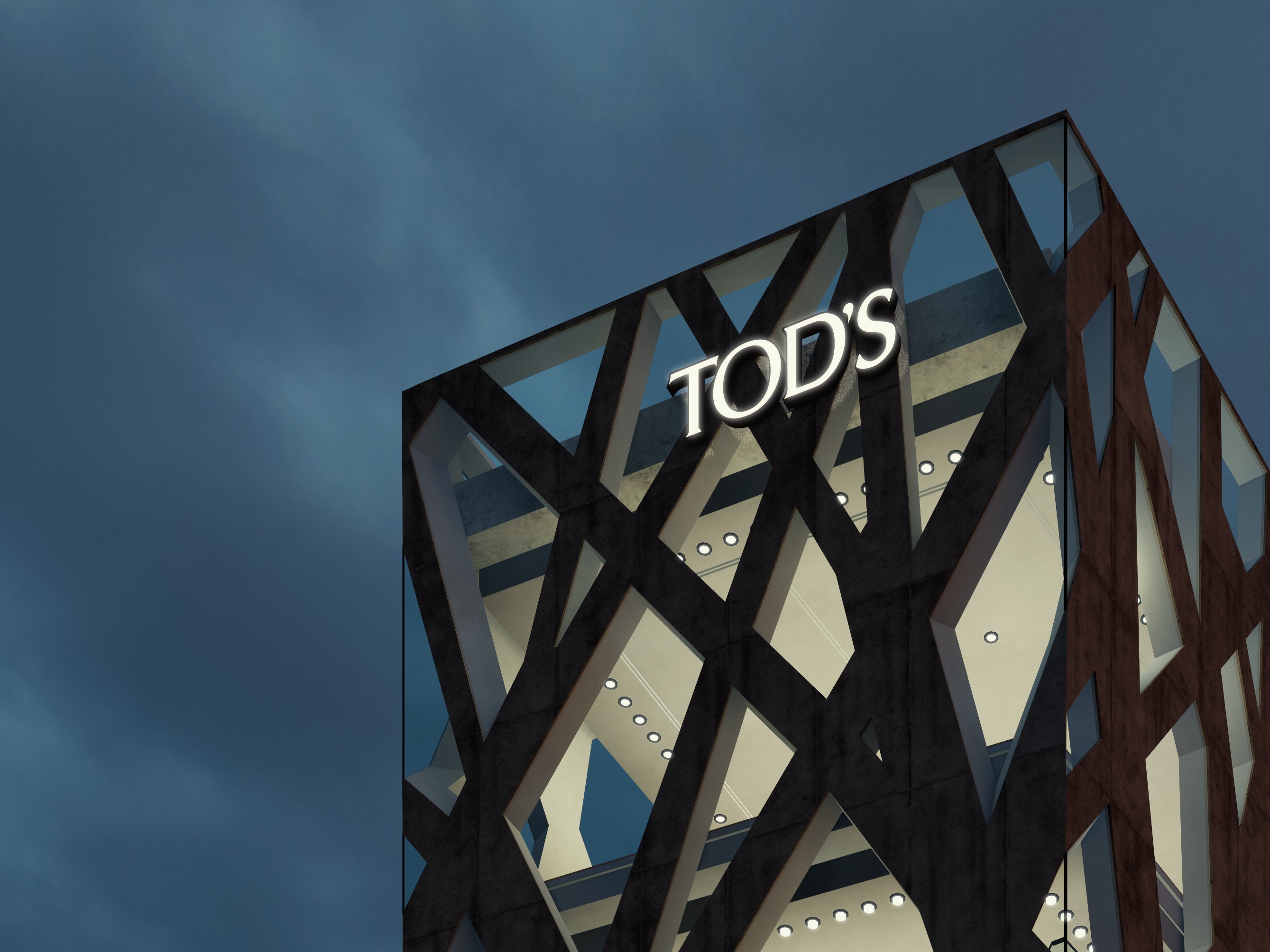 【TOD'S大楼】室外夜景渲染练习_INSOMA-站酷ZCOOL