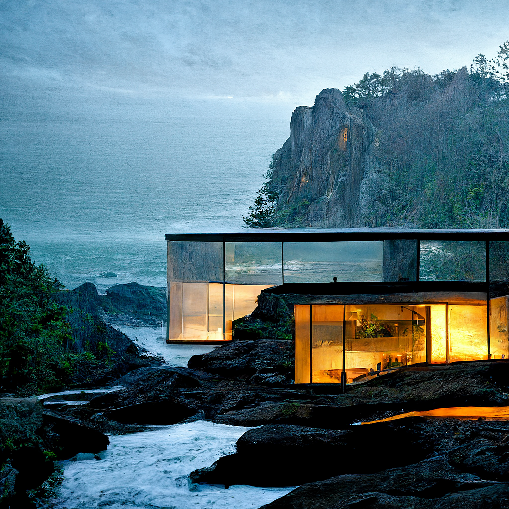 midjourney 建築 海边小屋_cy北鱼-站酷ZCOOL