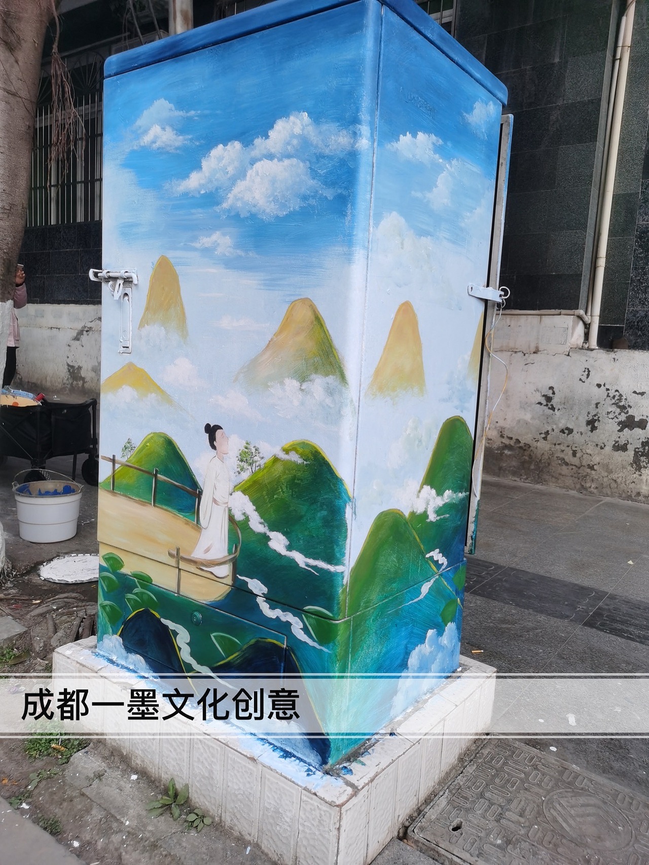 电箱墙绘 电箱壁画 电箱手绘 电箱绘画_一墨文化创意公司-站酷ZCOOL