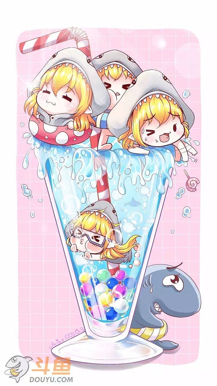 斗鱼鲨鱼娘壁纸系列3_Misa酱-站酷ZCOOL