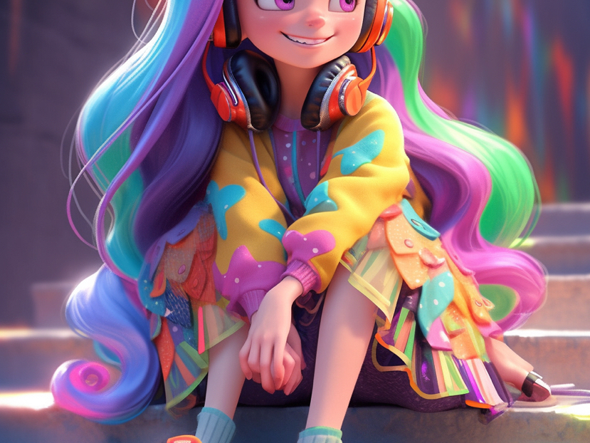 AIGC cool girl_爱生活的麦芽糖-站酷ZCOOL