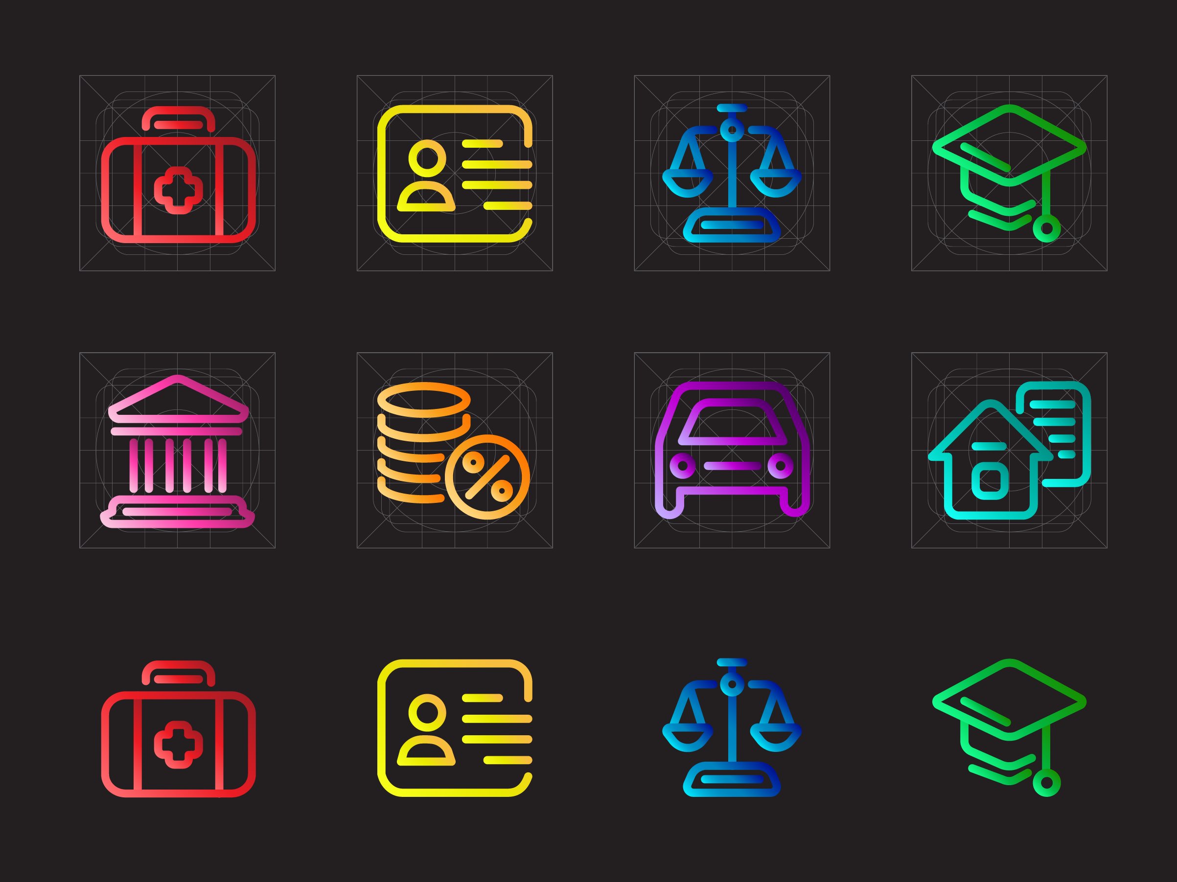 【icon设计】政务网站 icon设计_我的床矮了10cm-站酷ZCOOL