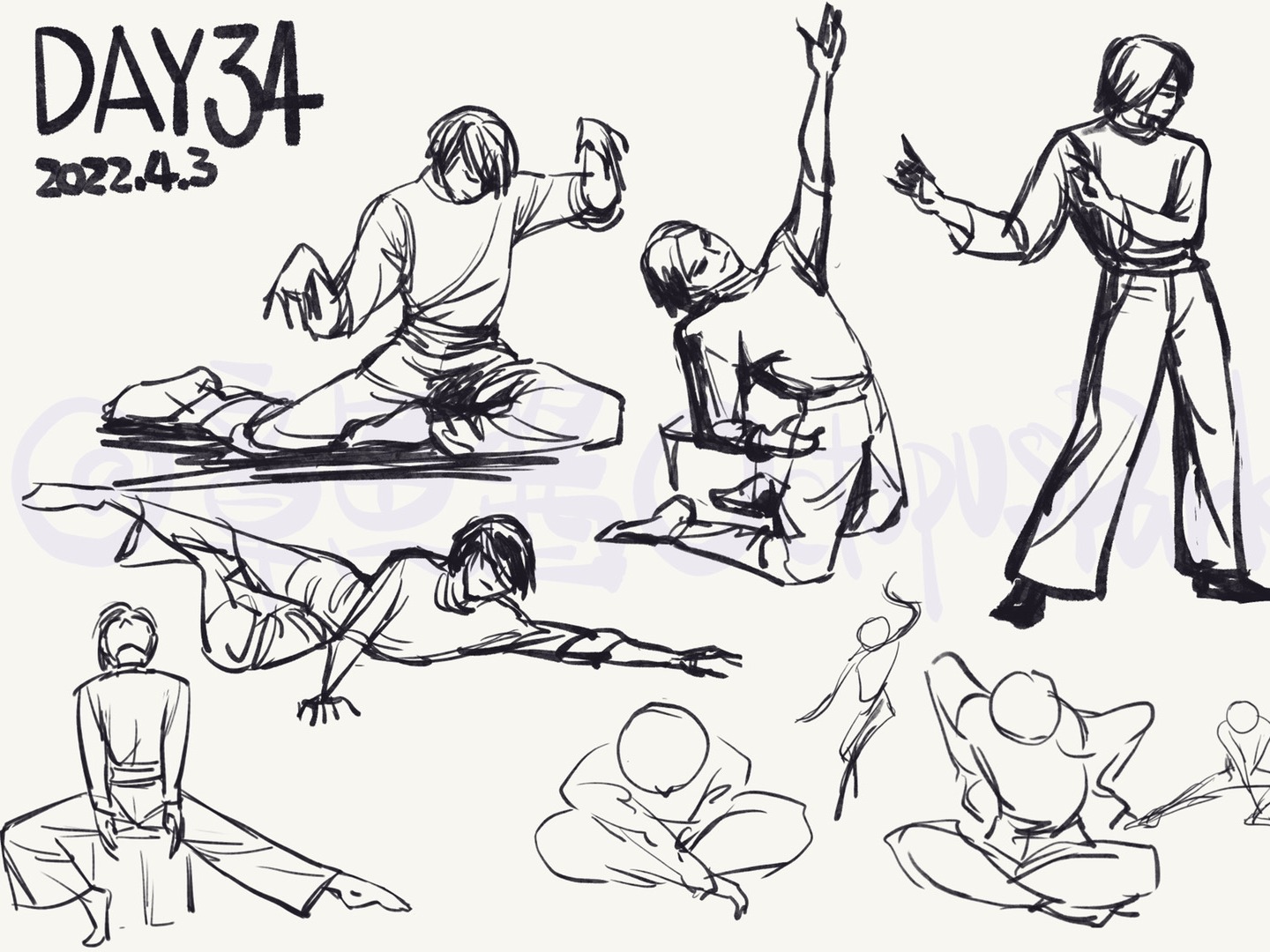 #速写60天挑战赛#Day34@速写班长_章鱼酱油-站酷ZCOOL