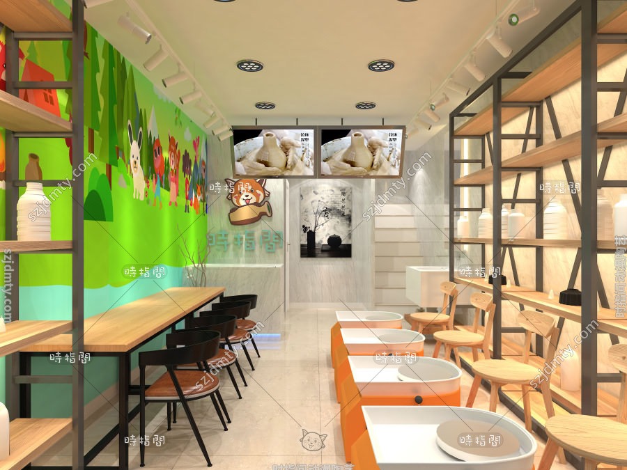 开陶艺店时指间特色动漫主题陶艺店展示_时指间-站酷ZCOOL