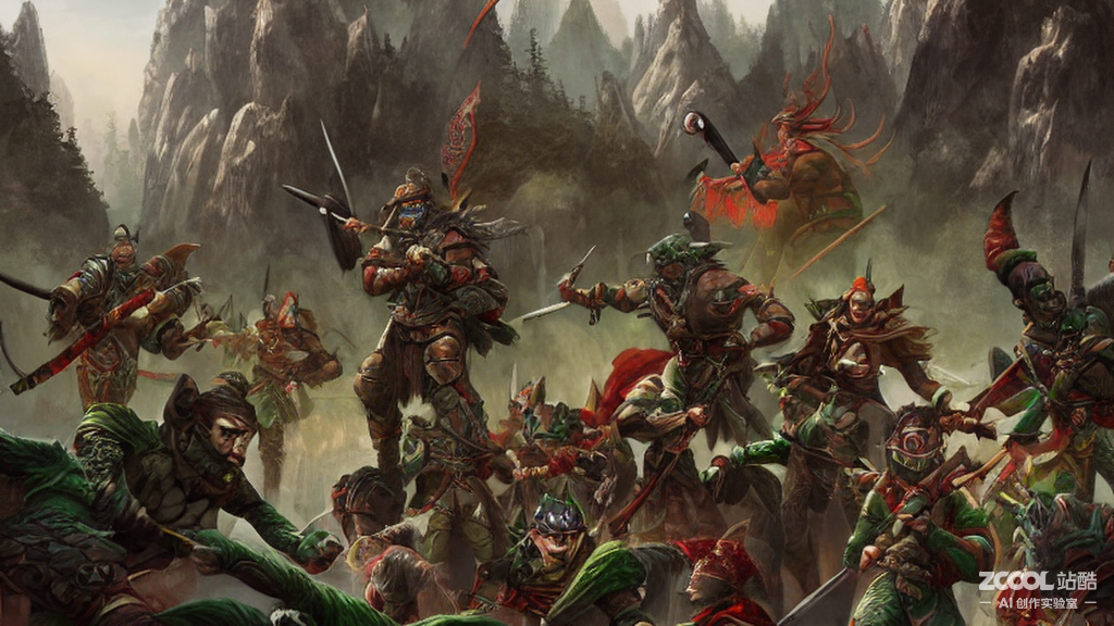 #AI创作实验室#精灵大战兽人战争_夏TNT-站酷ZCOOL