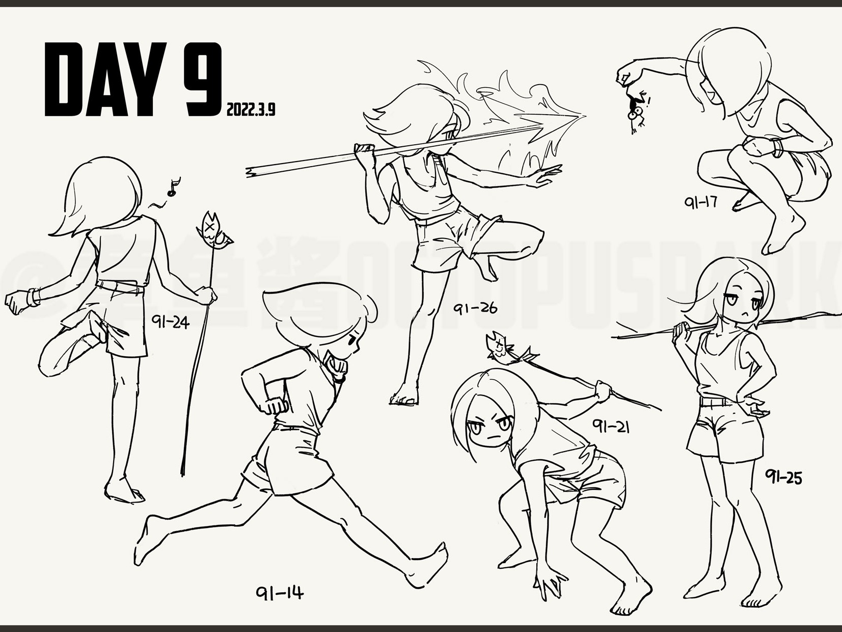 #速写60天挑战赛#Day9@速写班长_章鱼酱油-站酷ZCOOL