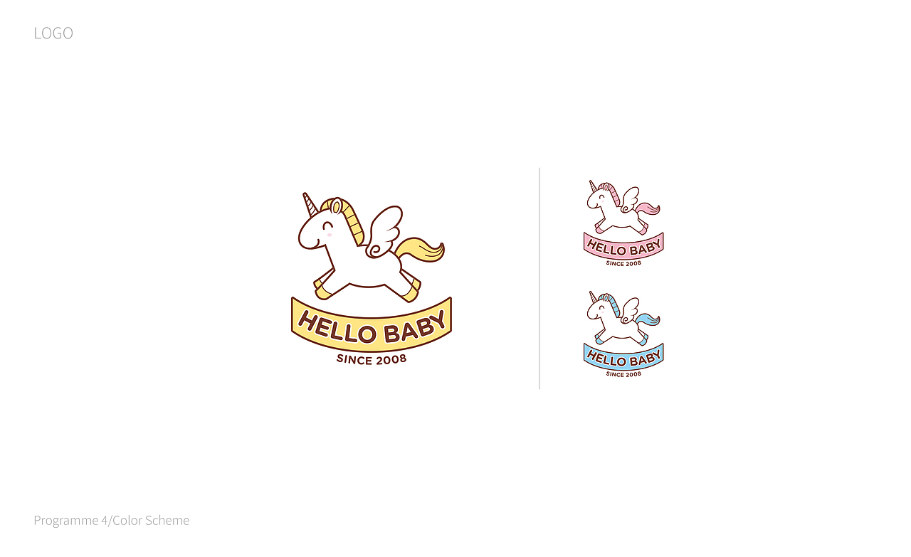 HELLO BABY 卡通LOGO方案设计|平面|Logo|VV熊_原创作品-站酷ZCOOL
