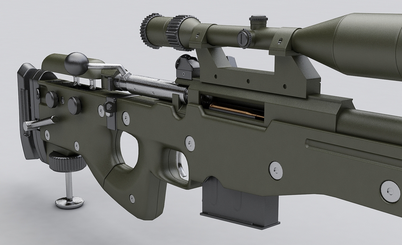 德国G22/AWM-F 狙击步枪建模渲染_LOVE_BELLA_YAO-站酷ZCOOL