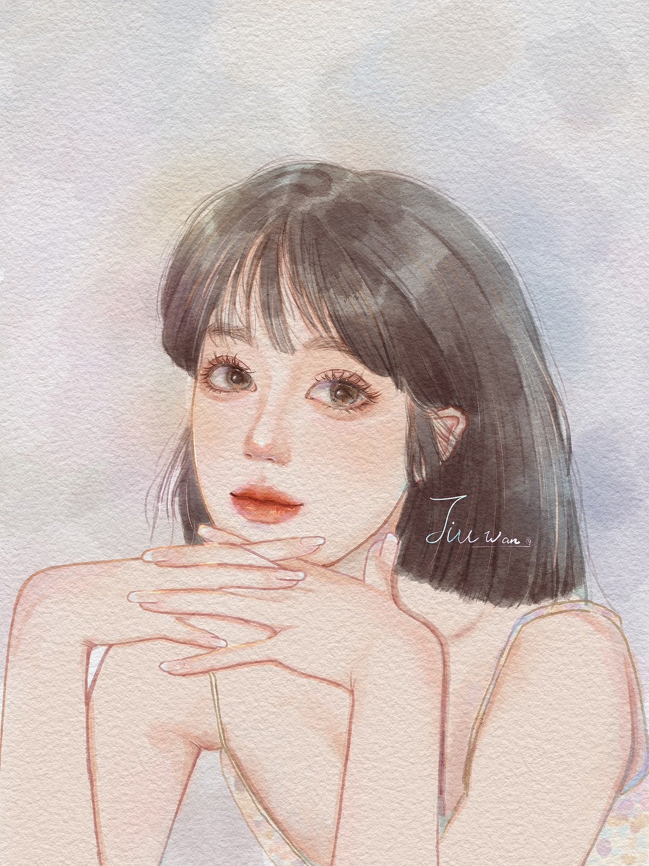 水彩人像_拾欢mia-站酷ZCOOL