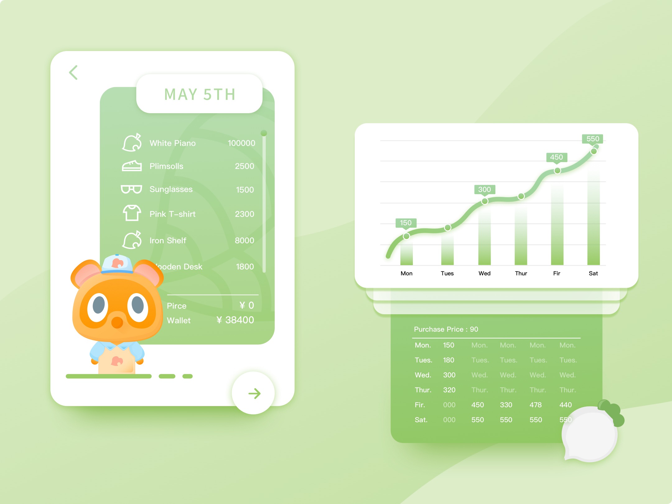 UI练习-动物森友会的界面发想_狐小懿MOMO-站酷ZCOOL