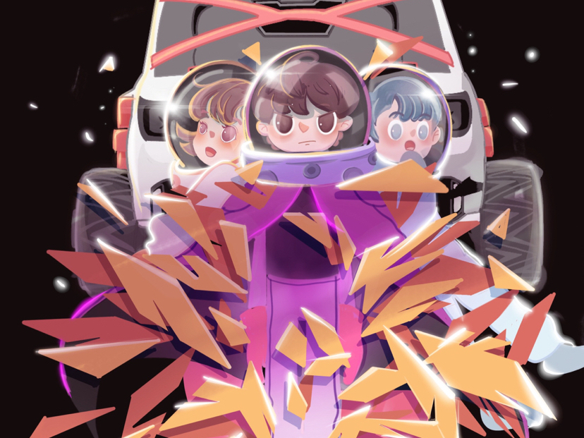 五菱game boy火星车创意插画_Z520144472-站酷ZCOOL