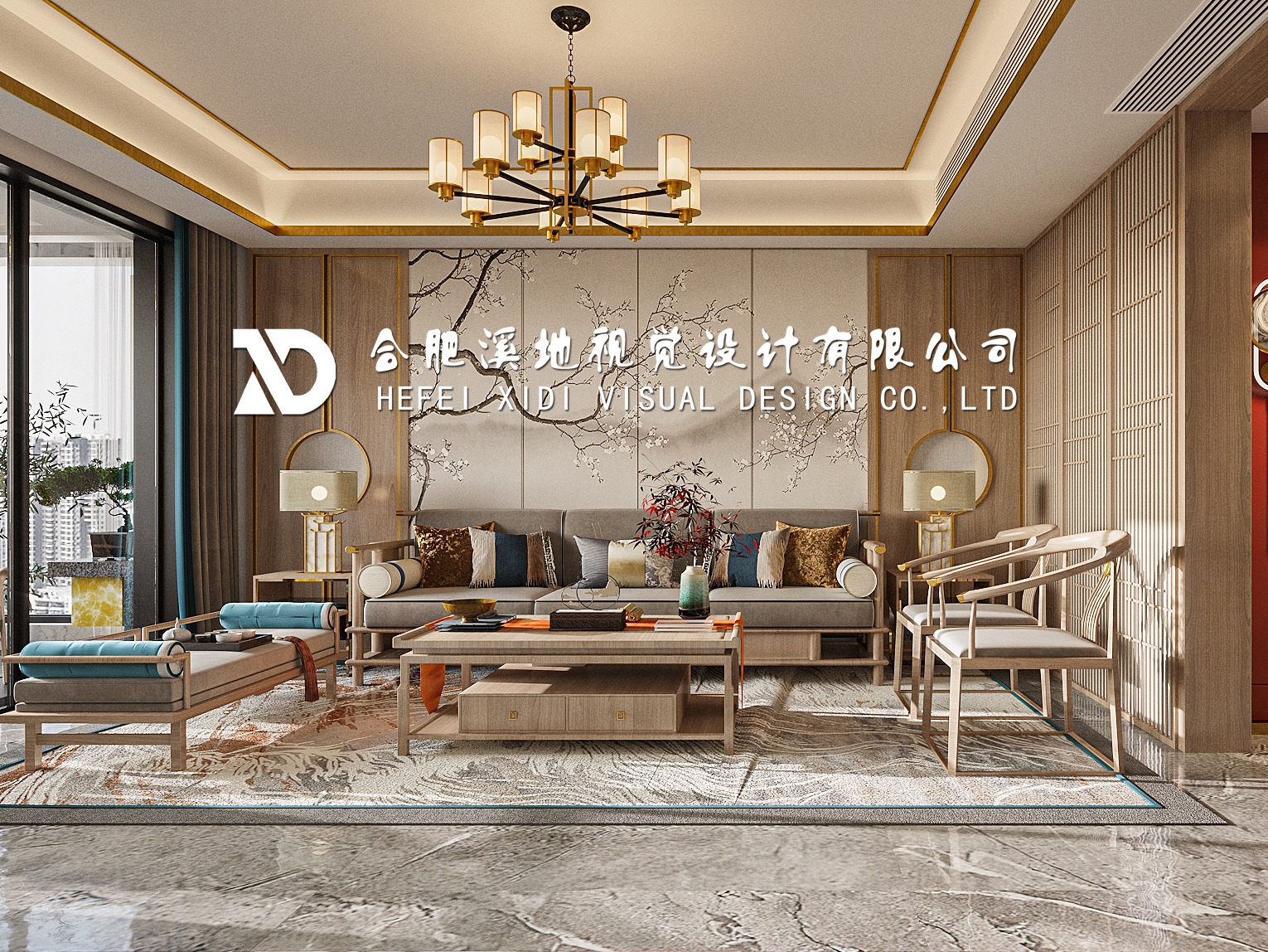 新中式客厅_沈梦迪-站酷ZCOOL