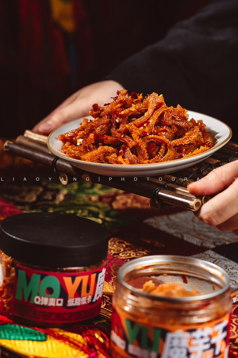 美食摄影 |低卡零食魔芋干_Liao_Yang-站酷ZCOOL