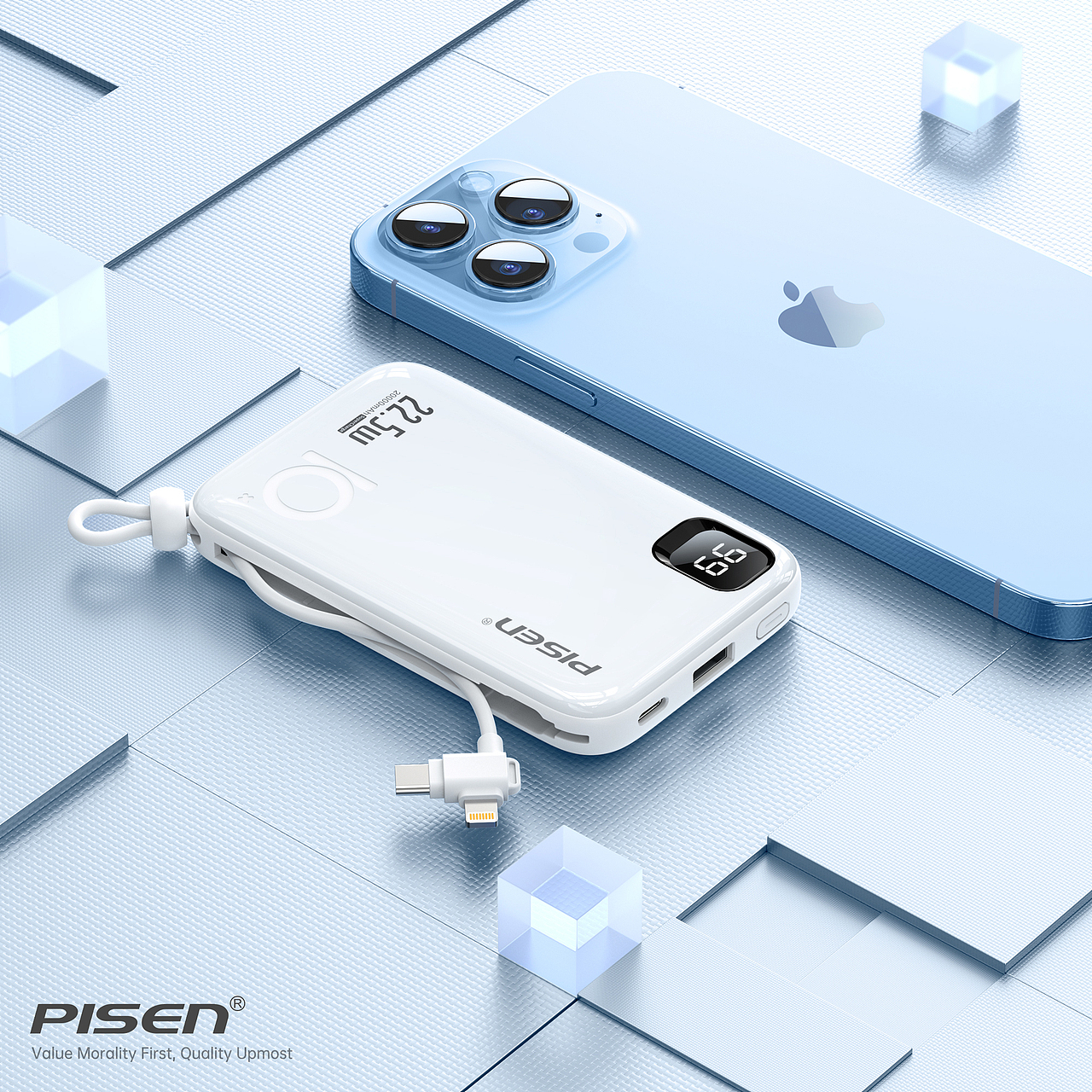 【品胜-PISEN 2022 Product Rendering】_开拖拉机的小猪-站酷ZCOOL