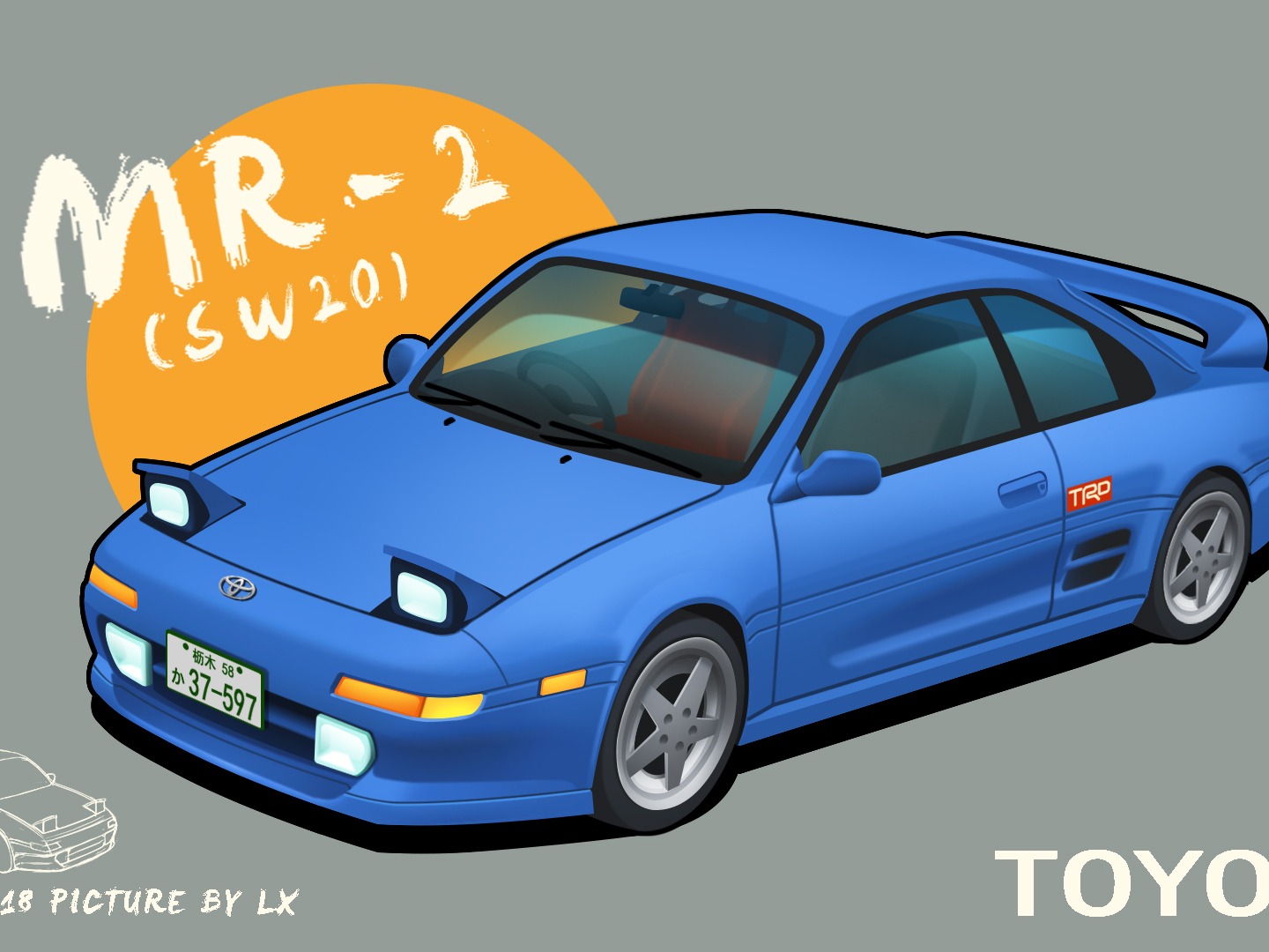 小柏海Toyota mr-2(sw20)_Trick小把戏-站酷ZCOOL