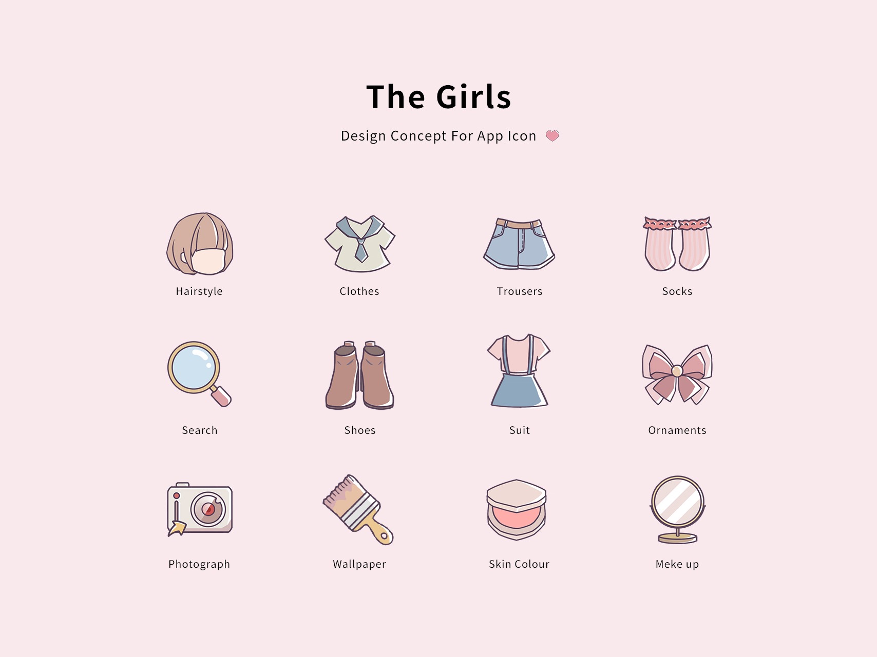 ICON | 魔镜APP（可可爱爱UI图标）_ALLIKOW_Yao-站酷ZCOOL