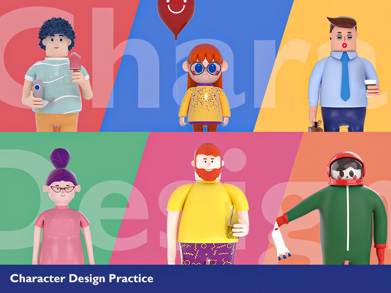 C4D角色设计/character design_玄语琰Cara-站酷ZCOOL