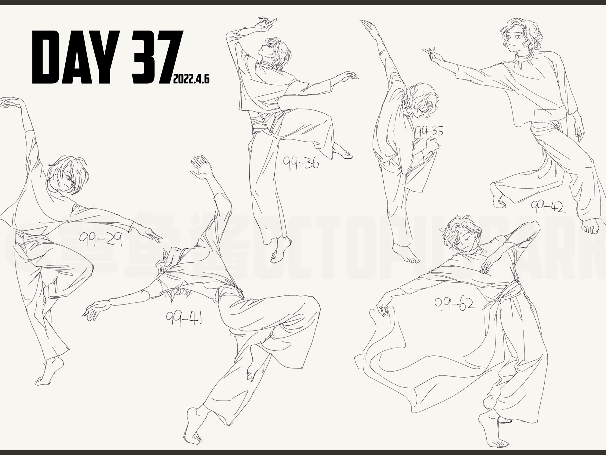 #速写60天挑战赛#Day37@速写班长_章鱼酱油-站酷ZCOOL