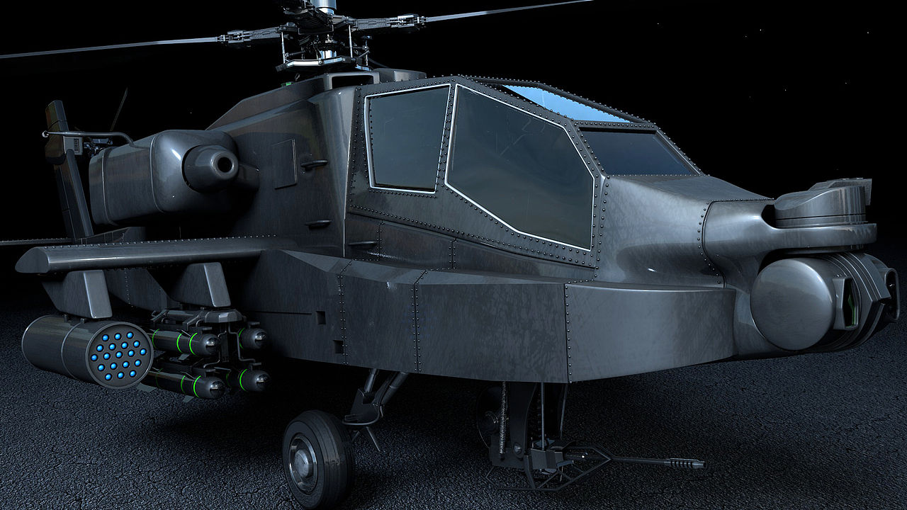 【C4D】AH-64长弓阿帕奇_薯条柚子粥-站酷ZCOOL