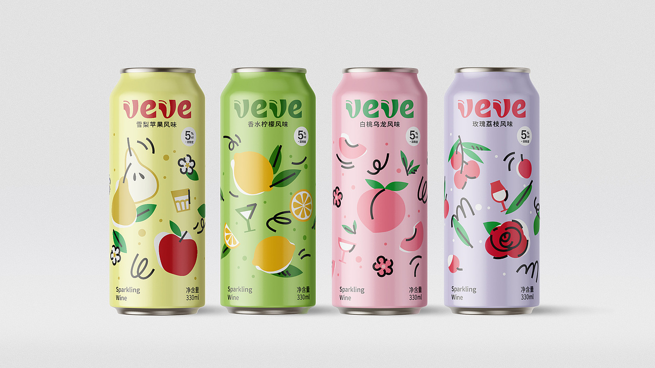 VEVE 气泡酒包装设计_万芸生-站酷ZCOOL
