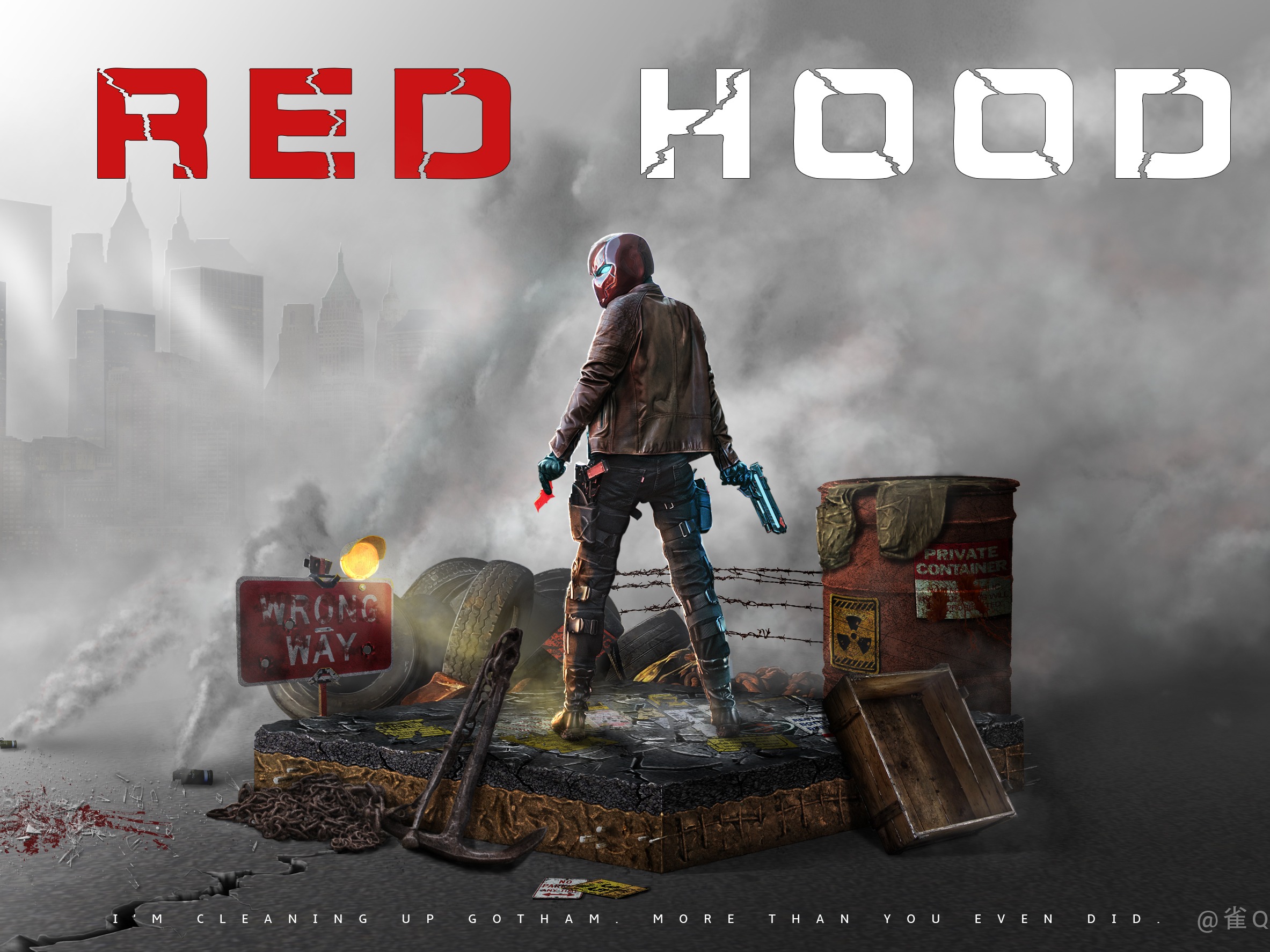 《RED HOOD》人物合成海报-PS合成_小雀小Que-站酷ZCOOL
