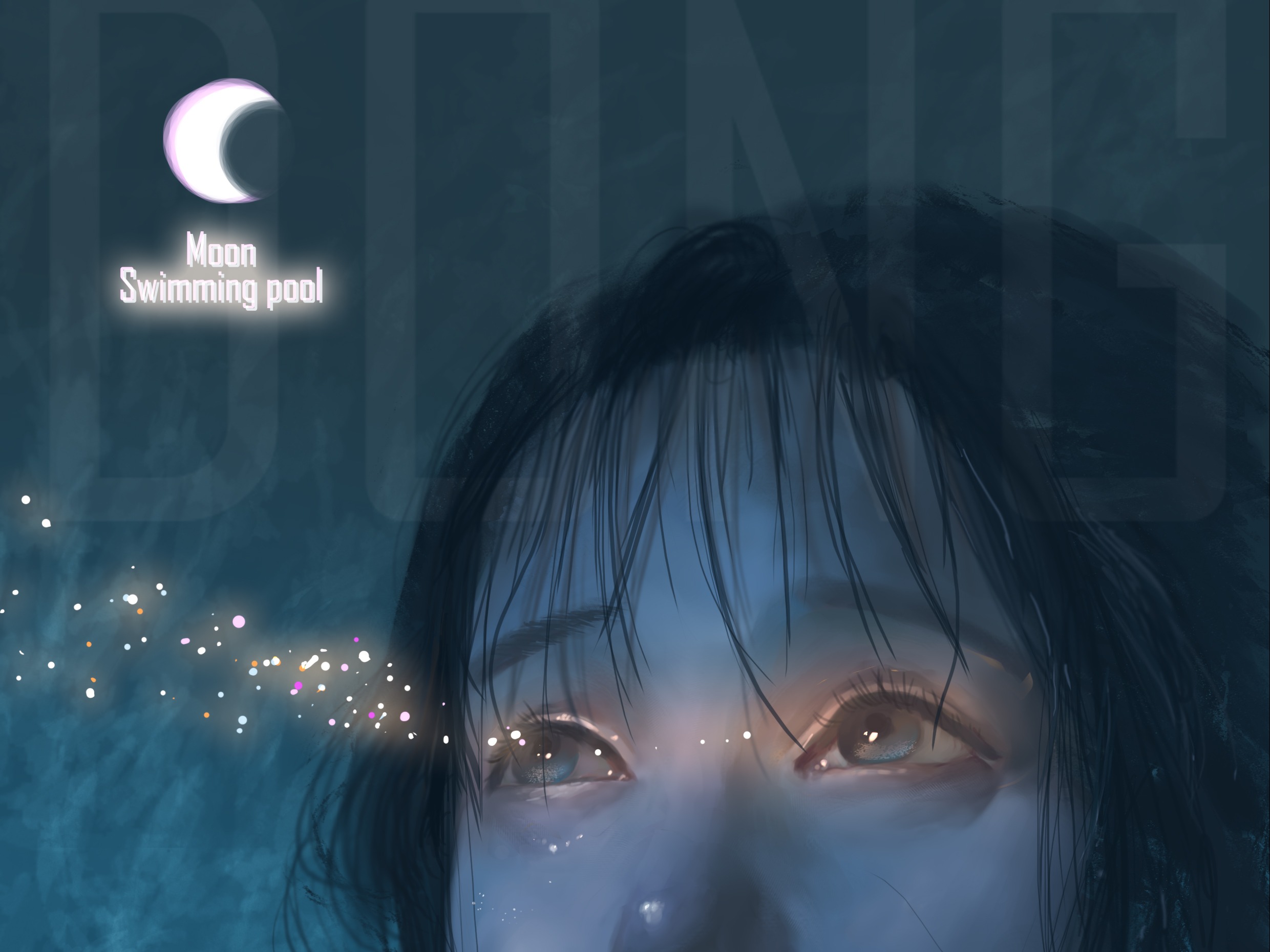 Moon Swimming pool 海报练习_星环爱狗-站酷ZCOOL