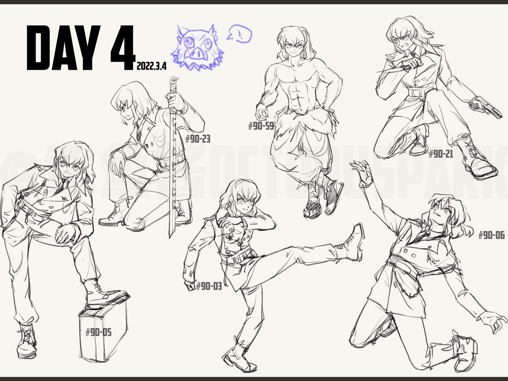 #速写60天挑战赛#Day4@速写班长_章鱼酱油-站酷ZCOOL