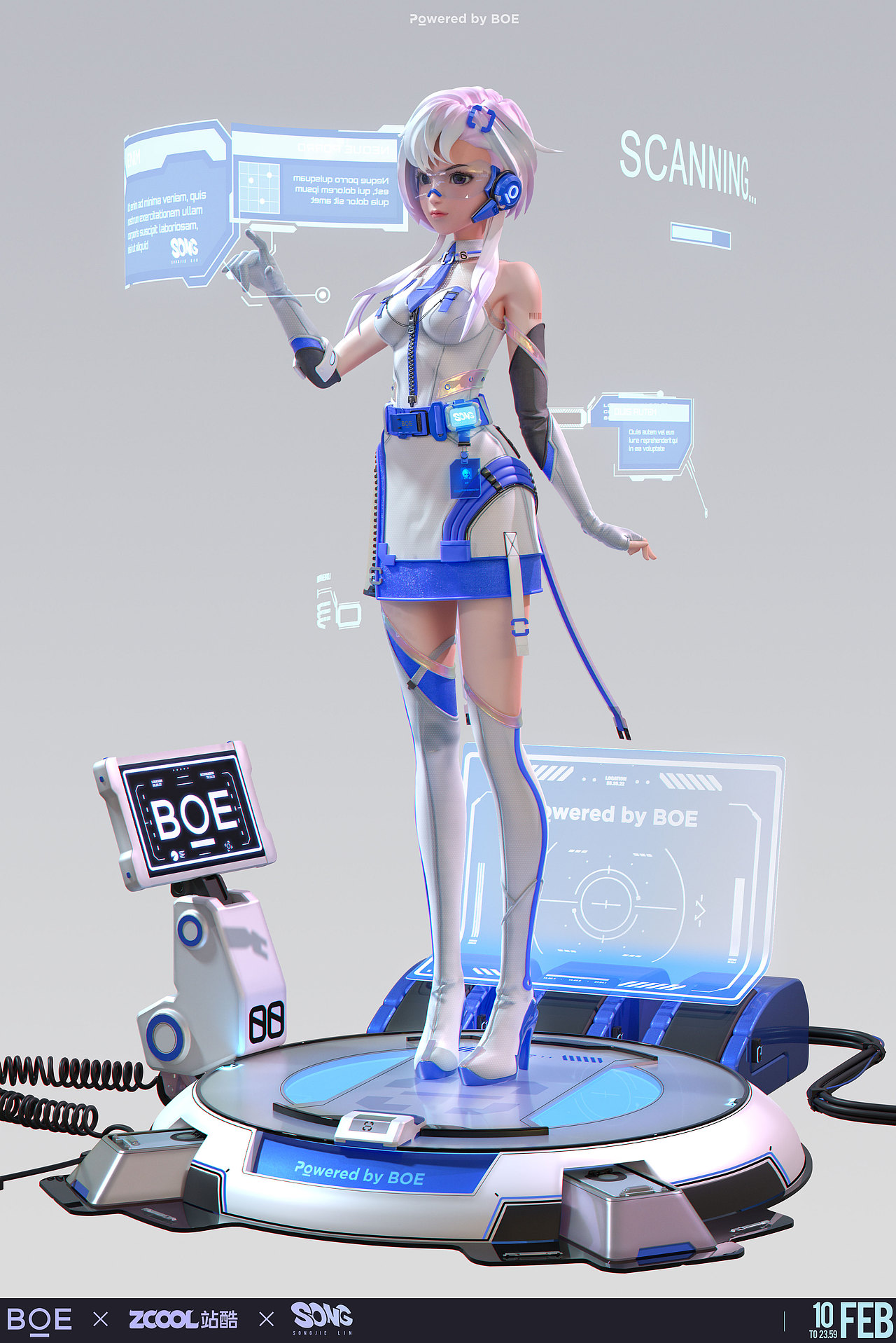 BOE-IP角色设计-屏子_吖松SONG-站酷ZCOOL