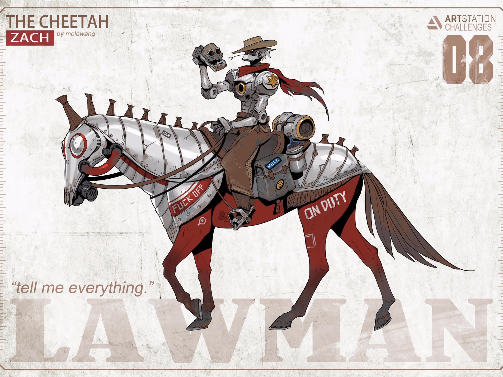 Artstation2018角色设计挑战_mole同学-站酷ZCOOL