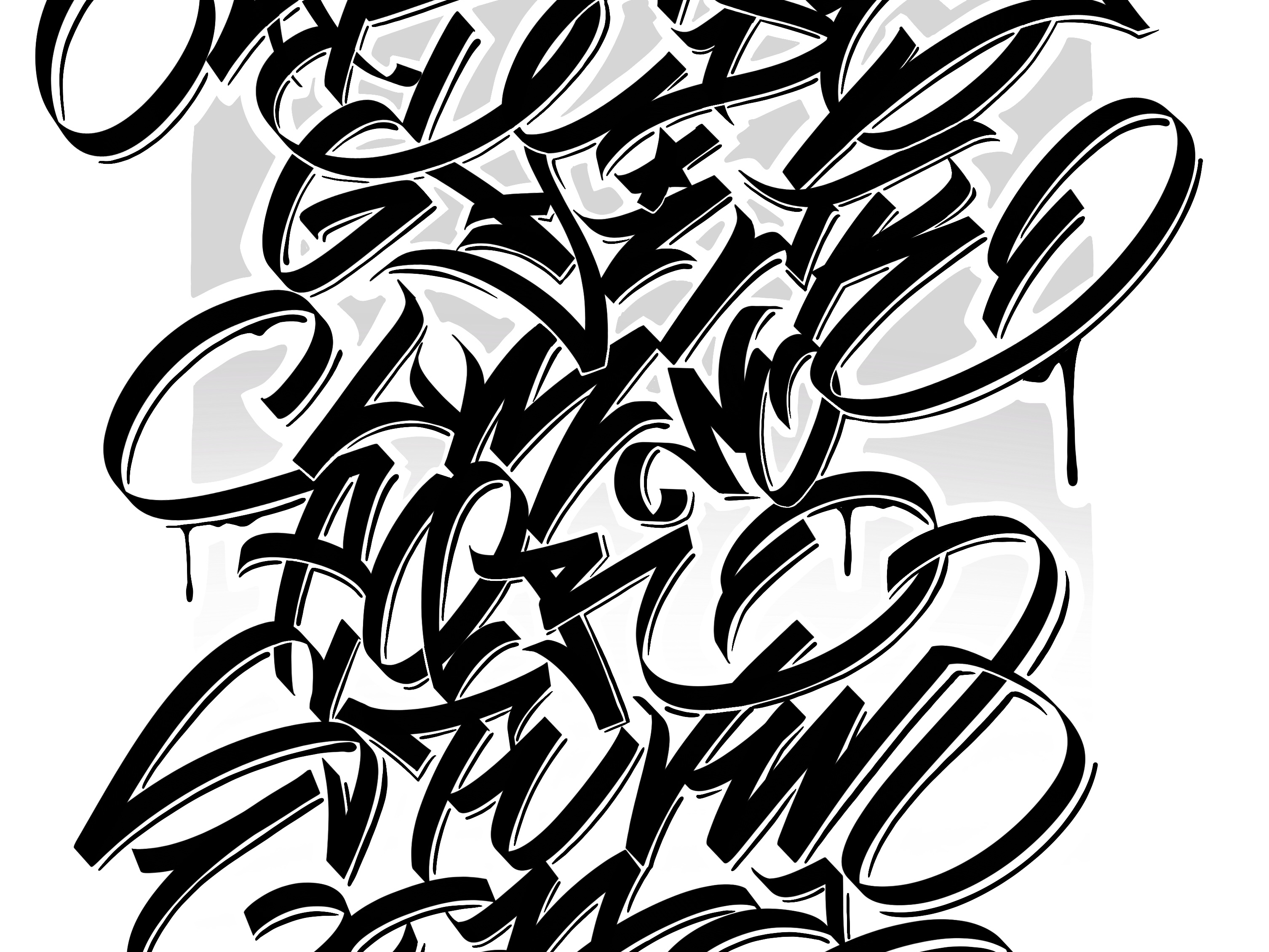 涂鸦字体讲究只有一个：flow_GWATO-站酷ZCOOL