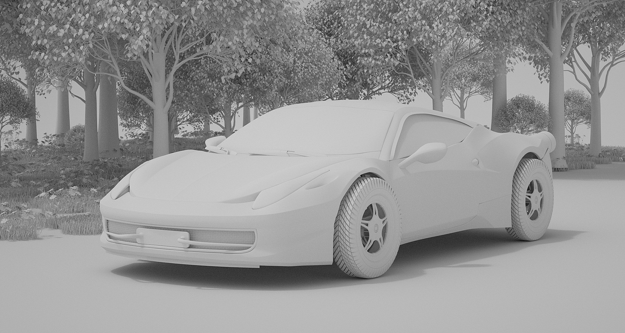 c4d汽车建模渲染_HANLZ-站酷ZCOOL