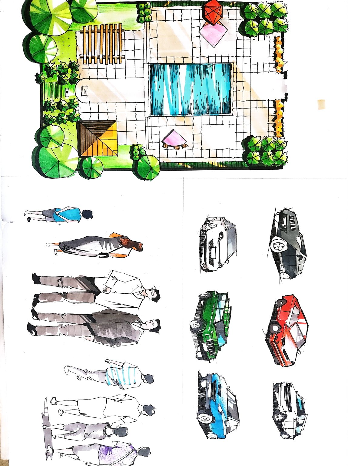 马克笔风景_fanko大猫-站酷ZCOOL