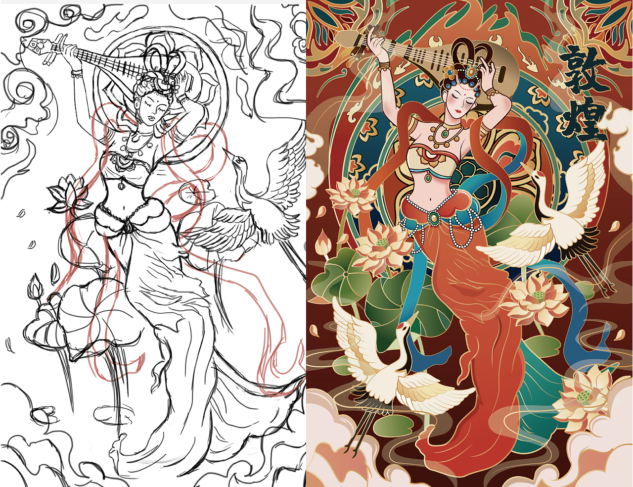 敦煌飞天_Rise_JY-站酷ZCOOL