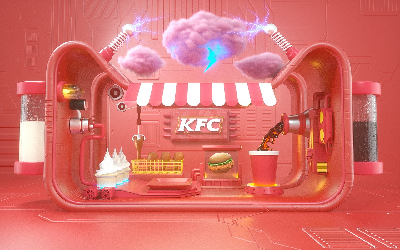 kfc &天猫 品牌广告_做设计的小熊-站酷ZCOOL