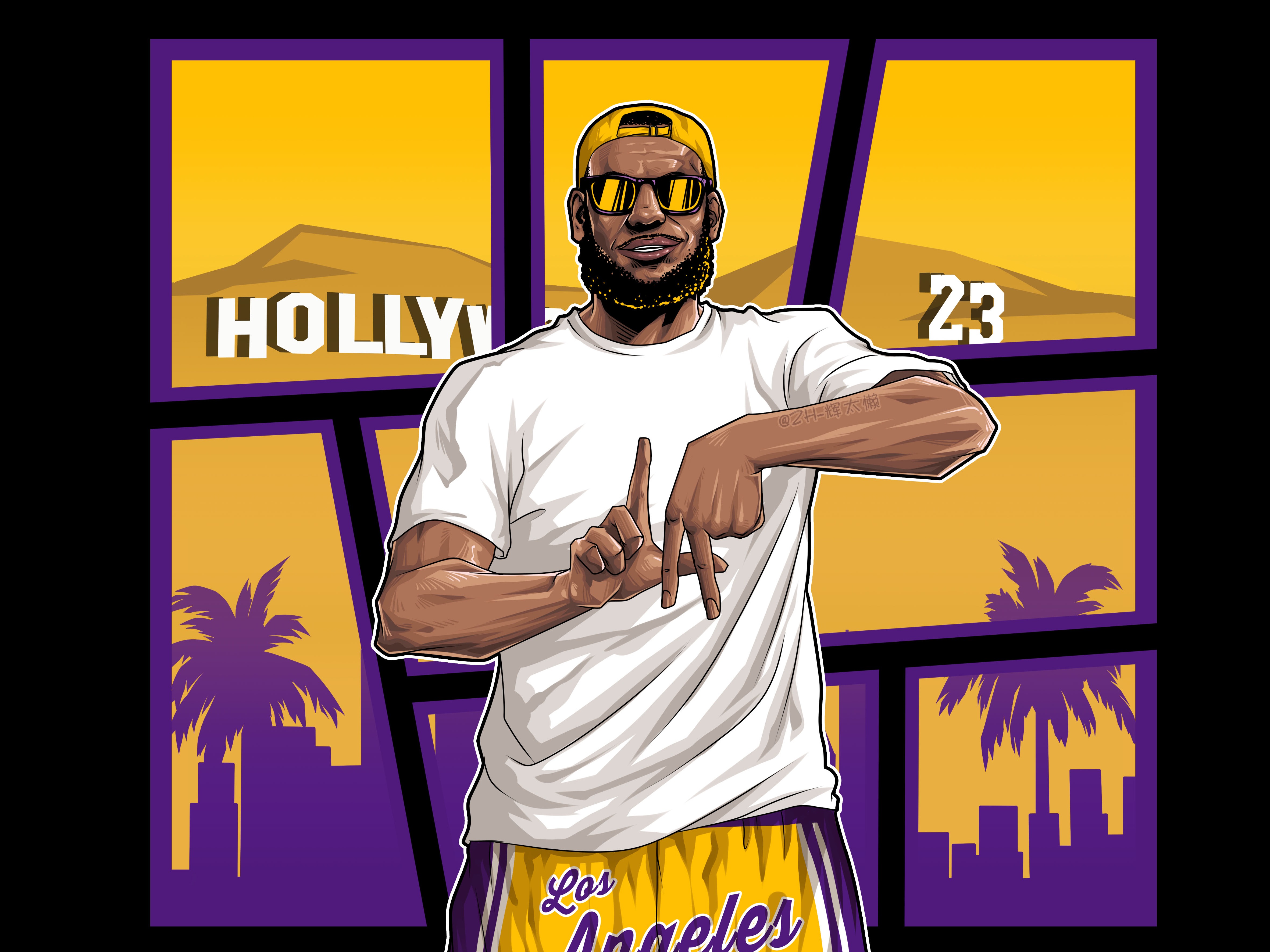 天使之城詹姆斯——湖人总冠军_ZH_辉太懒-站酷ZCOOL