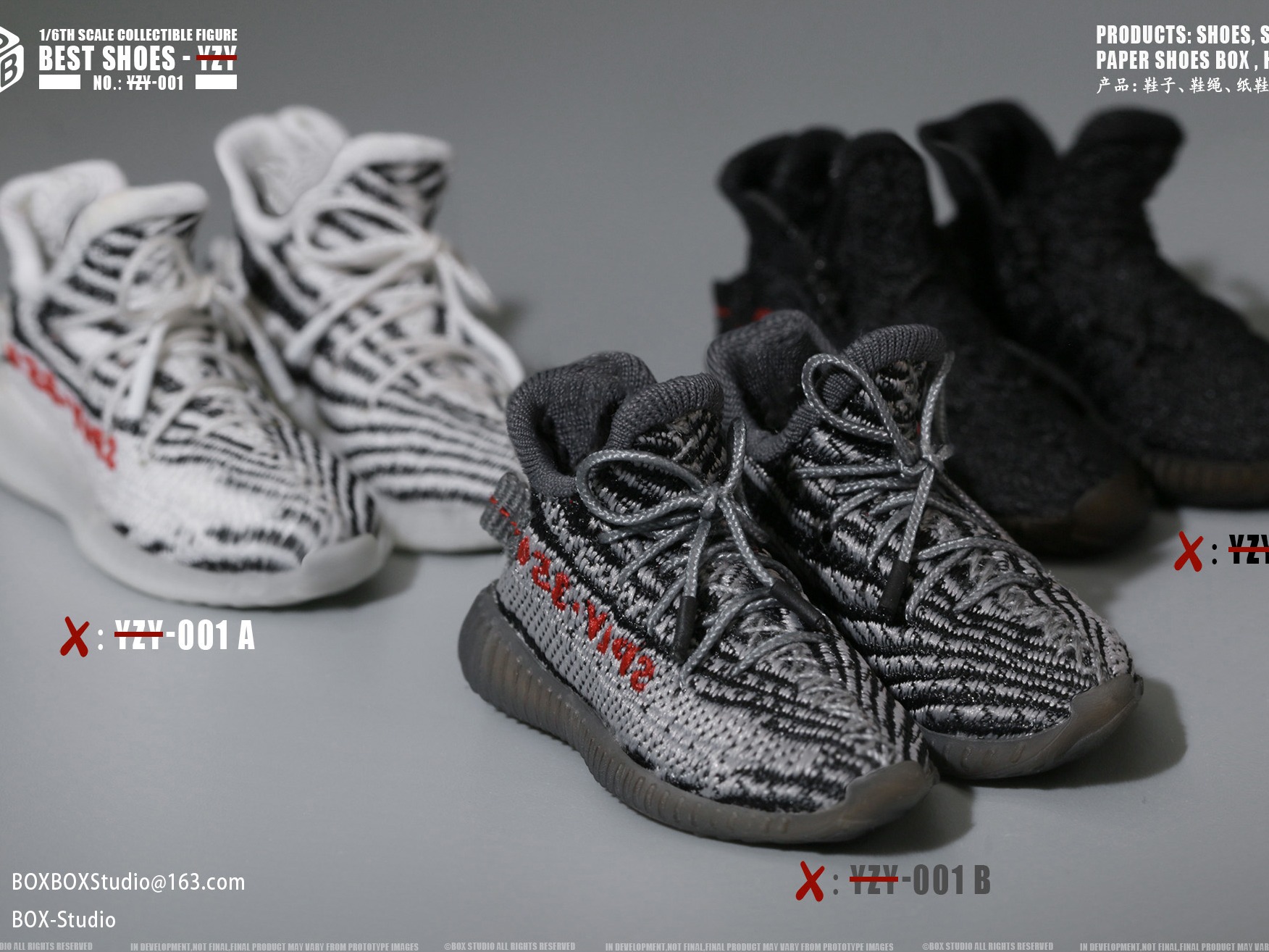 BOX STUDIO：第一弹1/6 手工女潮鞋 “YZY"_BOXBOXStudio-站酷ZCOOL