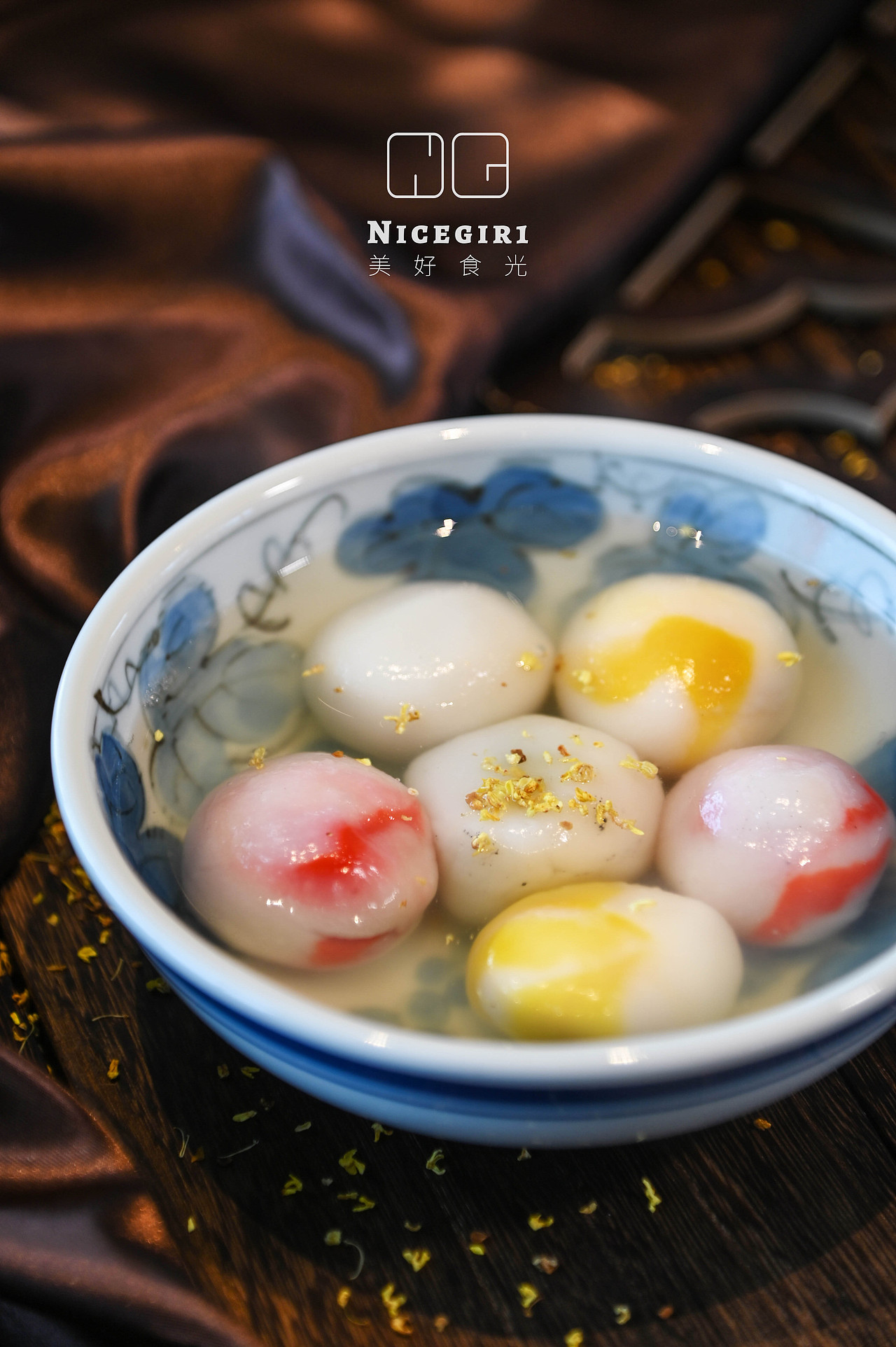 五彩雨花石汤圆元宵_Nicegir1-站酷ZCOOL