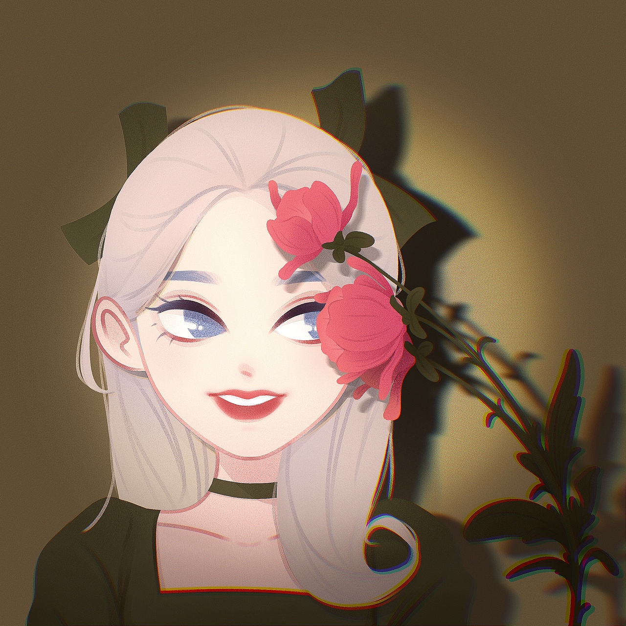 少女与花_小恐龙oco-站酷ZCOOL