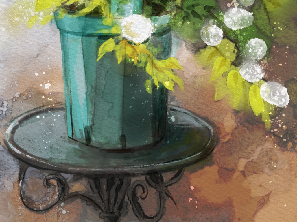 水彩2-08 DAY09_游鲸_空中石子-站酷ZCOOL