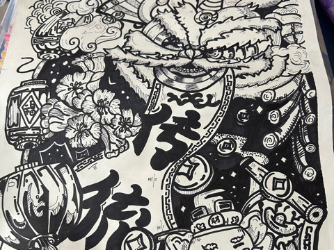 黑白绘画个人作品_泉珍886-站酷ZCOOL