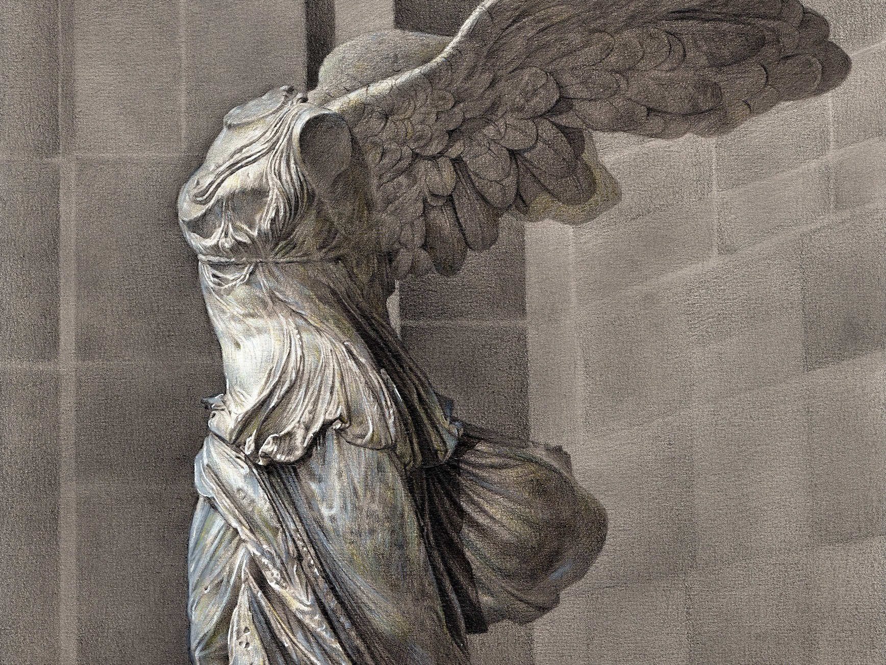 胜利女神像素描_漫艺手绘-站酷ZCOOL