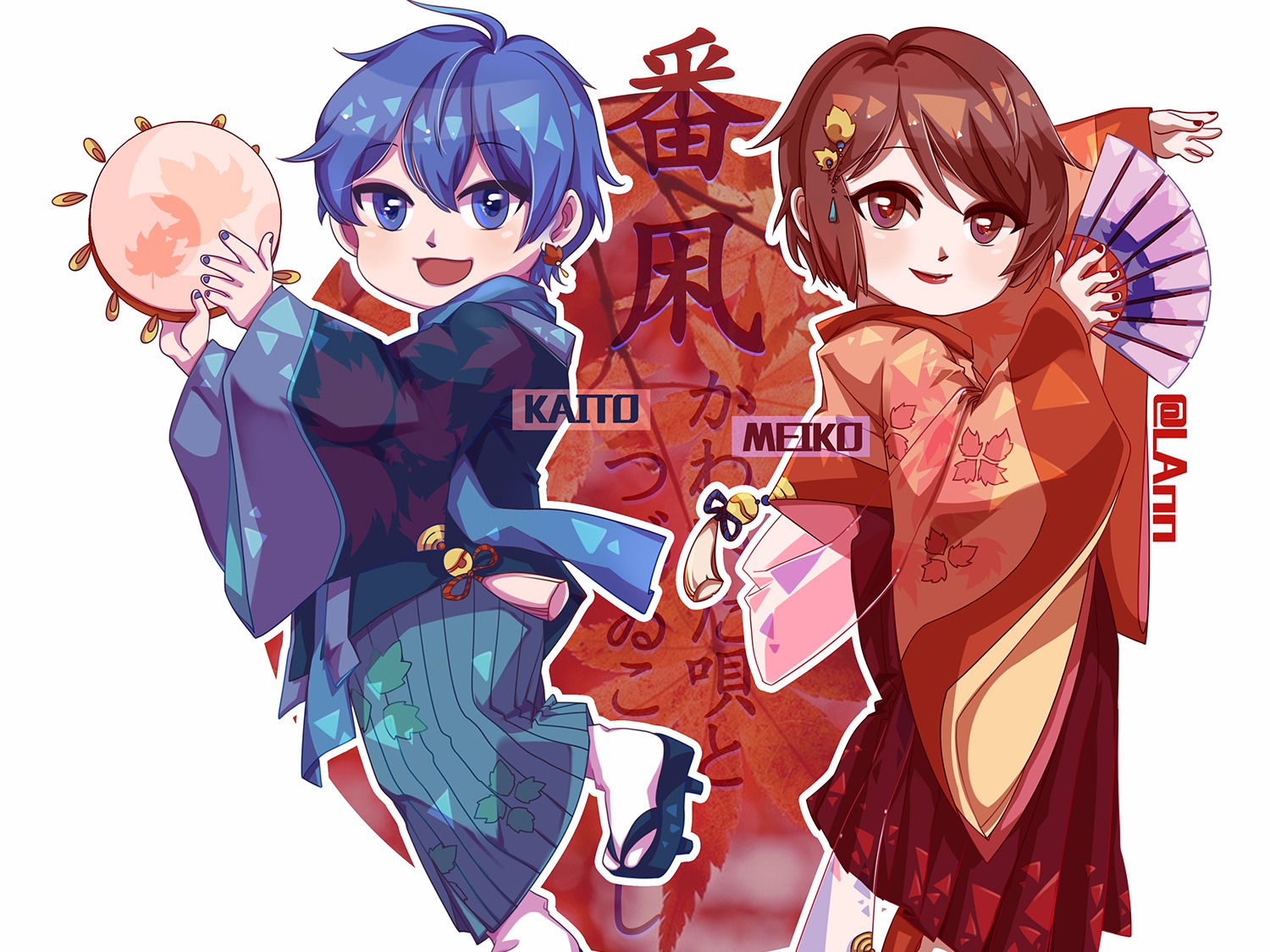 番凩~Kaito x Meiko_蓝宁Miao-站酷ZCOOL