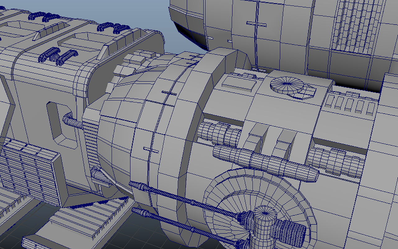 三维建模 Maya/sub painter-Spaceship，影视，游戏_laceychen-站酷ZCOOL