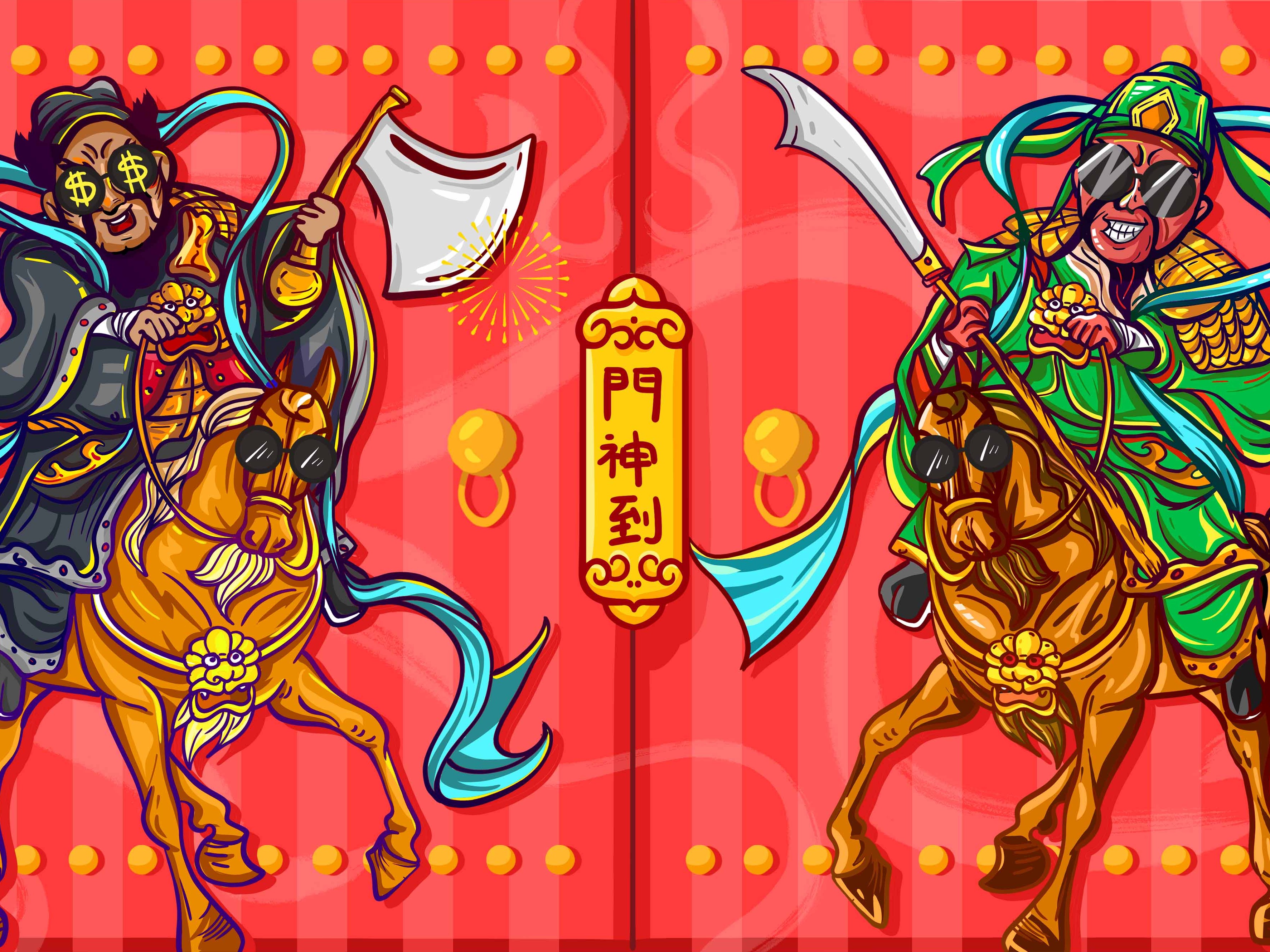 门神走一波~提神醒脑_大禹哥Yuger-站酷ZCOOL