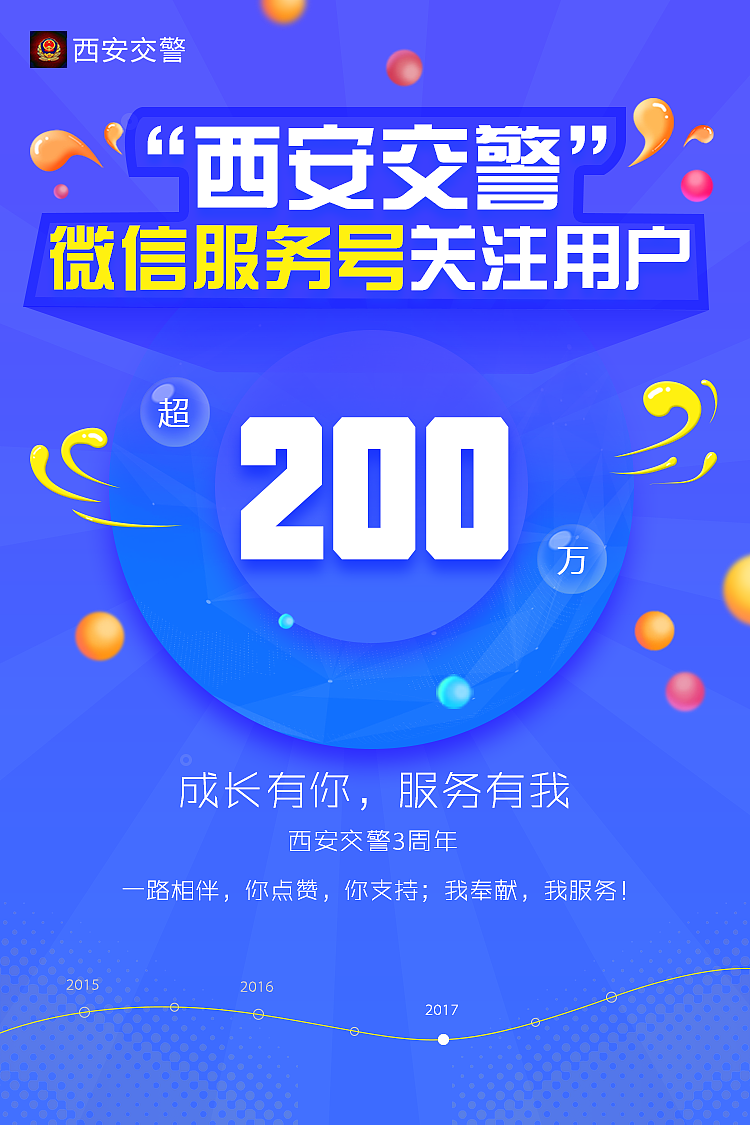 “西安交警”微信粉丝突破200W_ven_啊稳-站酷ZCOOL