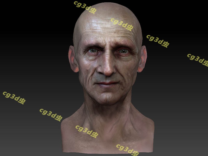 凶狠的老头 头像练习_cg3d虫-站酷ZCOOL