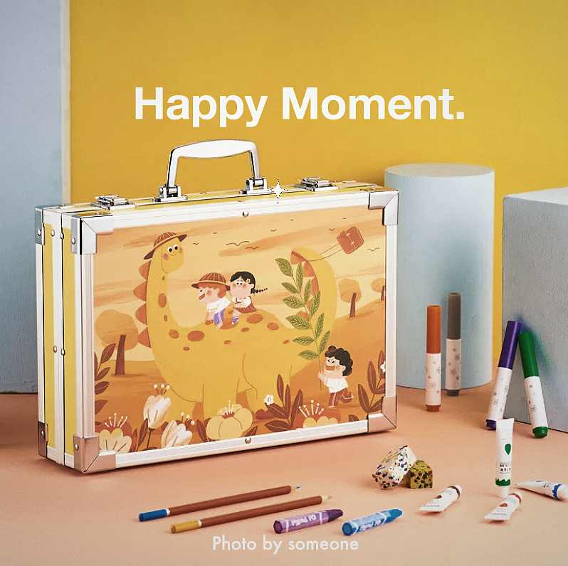 儿童彩色笔包装插画～_秧琪yoki-站酷ZCOOL